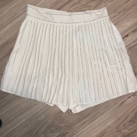 Shorts | White Rhinestone Skort | Poshmark